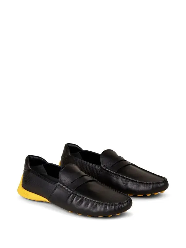 TOD'S For Automobili Lamborghini Leather Driving Loafers - Black