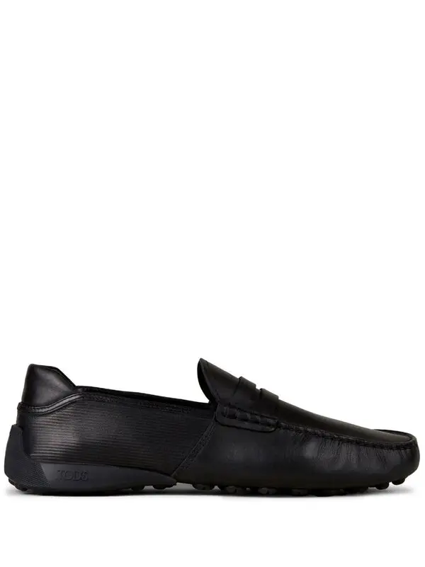 TOD'S Automobili Lamborghini Leather Driving Shoes - Black