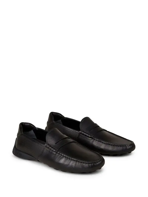 TOD'S Automobili Lamborghini Leather Driving Shoes - Black