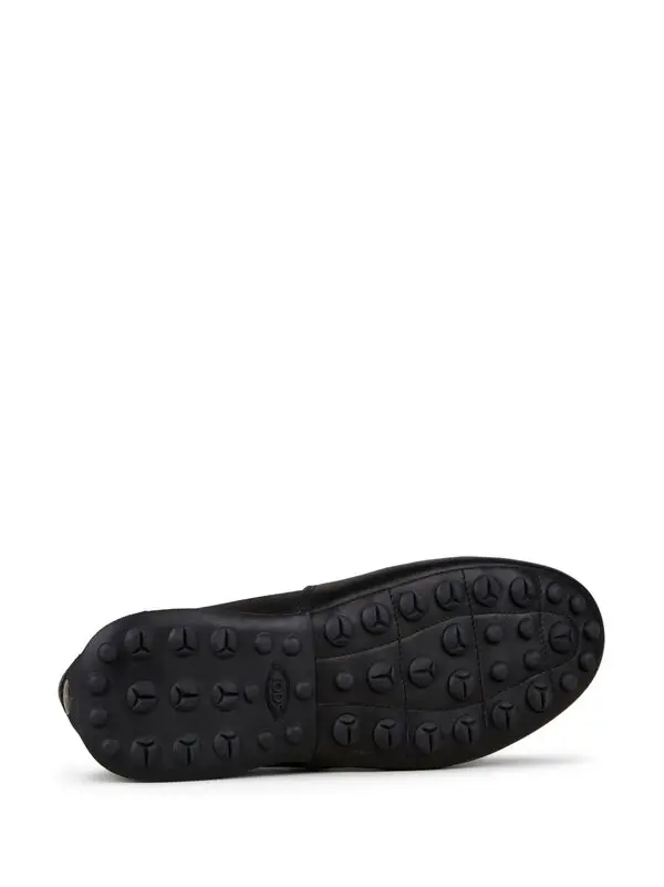 TOD'S Automobili Lamborghini Leather Driving Shoes - Black