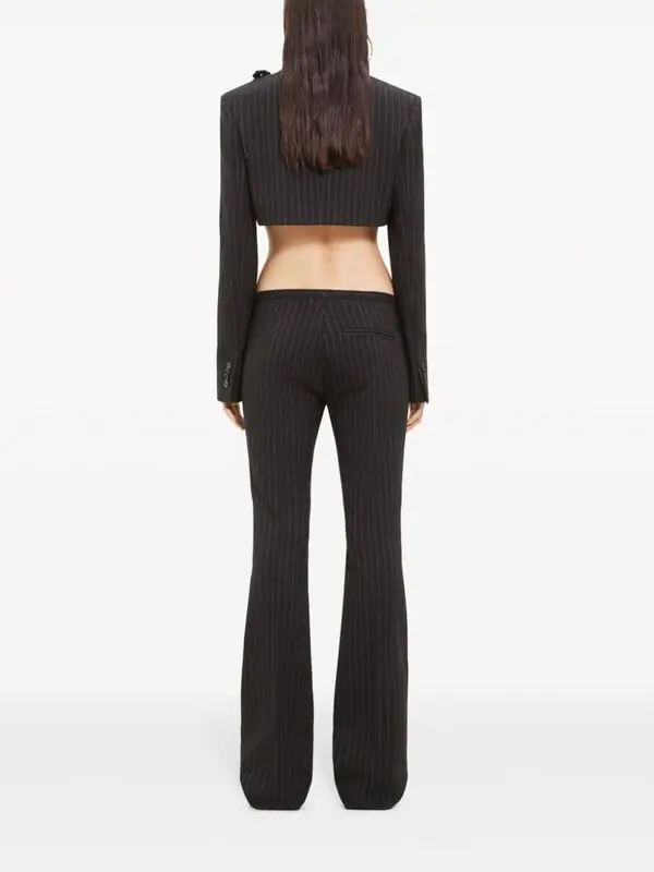 COURREGES Pinstripe-pattern Cropped Jacket
