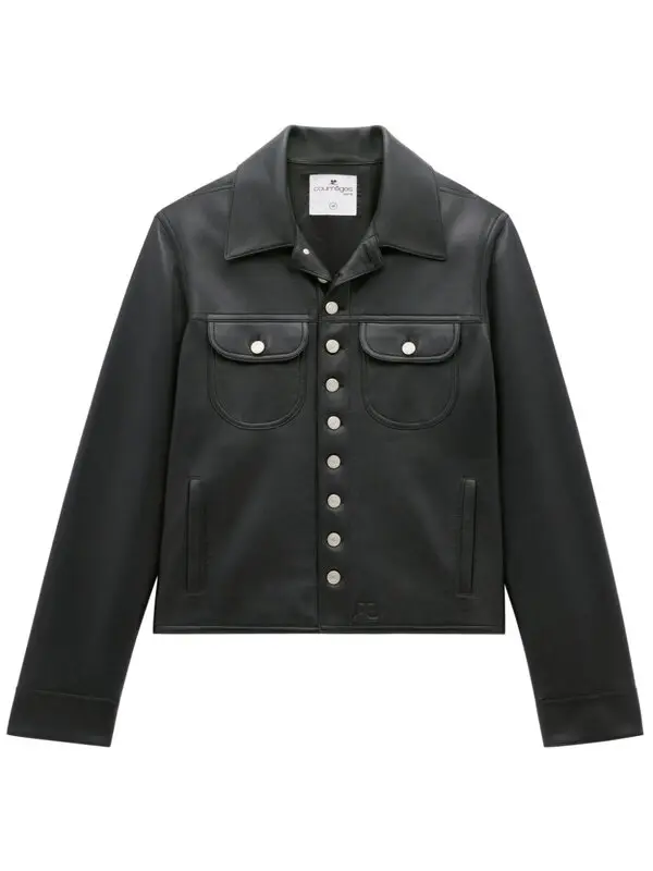 COURREGES Trucker Leather Jacket