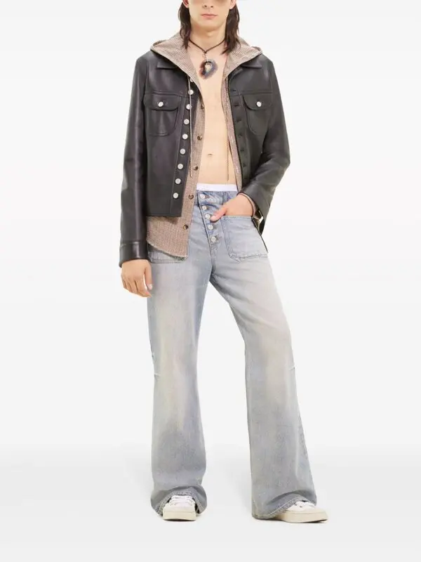 COURREGES Trucker Leather Jacket