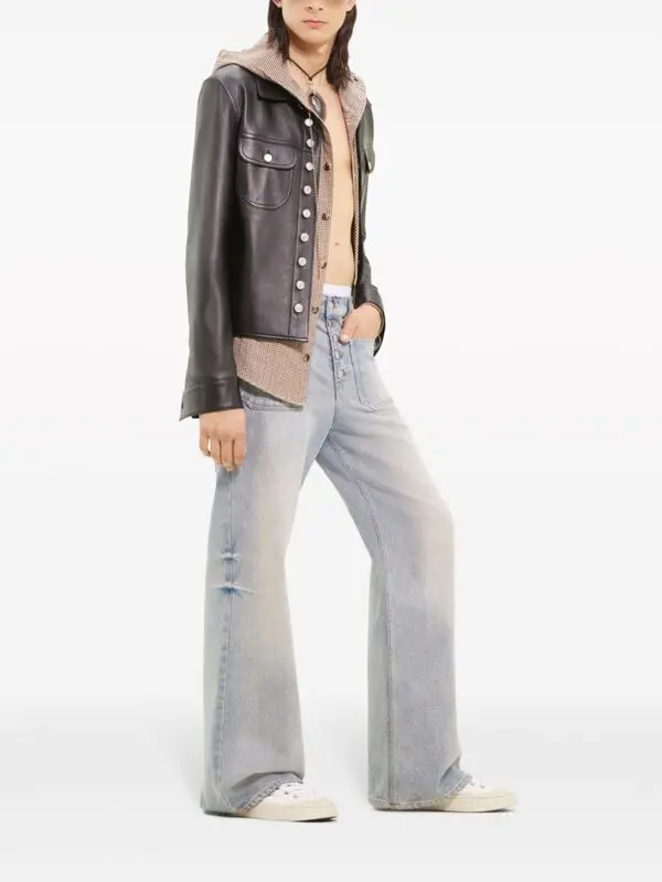COURREGES Trucker Leather Jacket