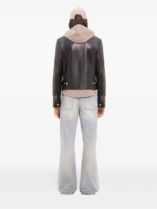 COURREGES Trucker Leather Jacket