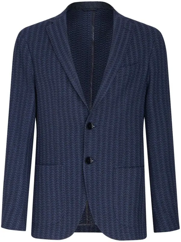 Etro Striped Cotton Blazer - Blue