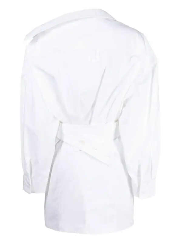 Jacquemus La Mini Robe Chemise Shirt Dress - White