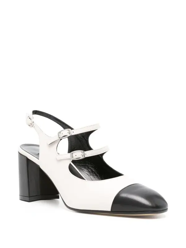 CAREL Peche 60mm Leather Pumps - White