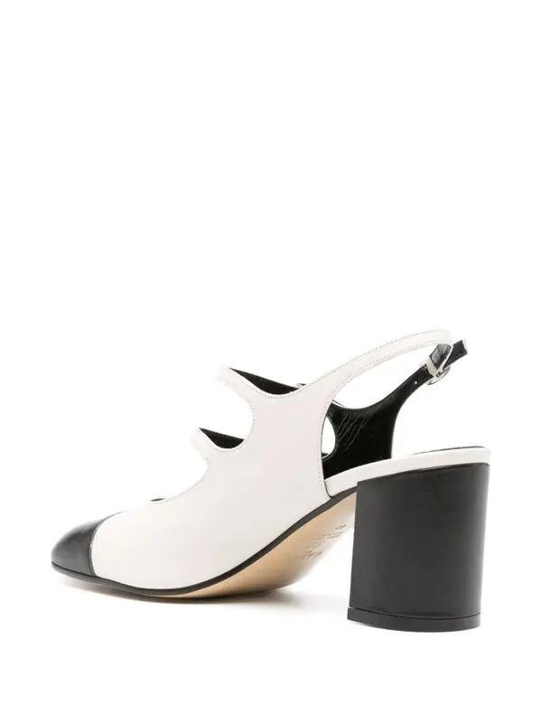 CAREL Peche 60mm Leather Pumps - White