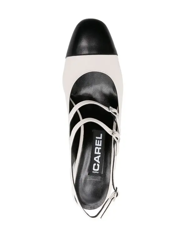 CAREL Peche 60mm Leather Pumps - White