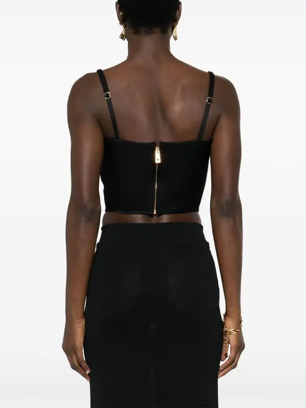Versace Medusa '95 Satin Corset Top - Black