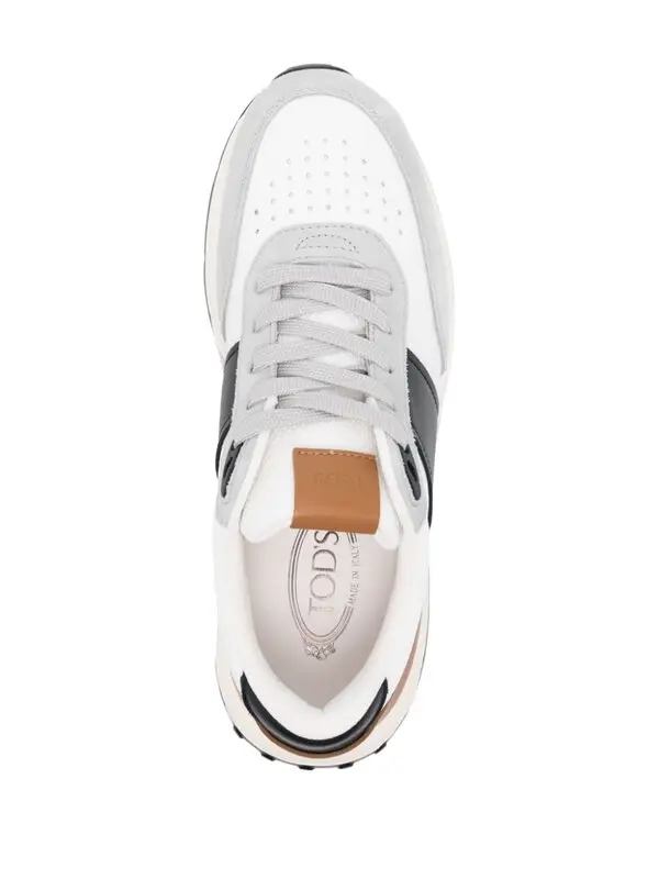 TOD'S Panelled Leather Sneakers - White
