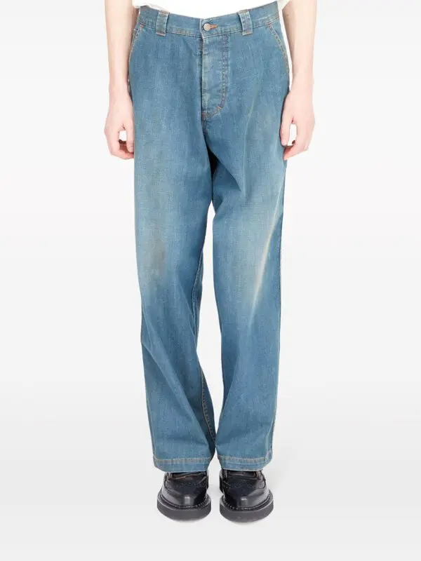 MAISON MARGIELA Mid-rise Wide-leg Jeans - Blue