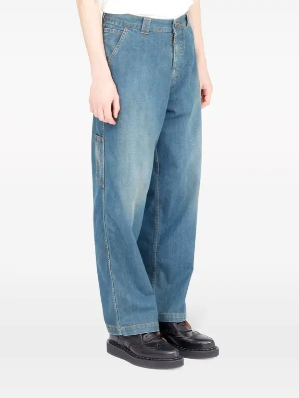 MAISON MARGIELA Mid-rise Wide-leg Jeans - Blue