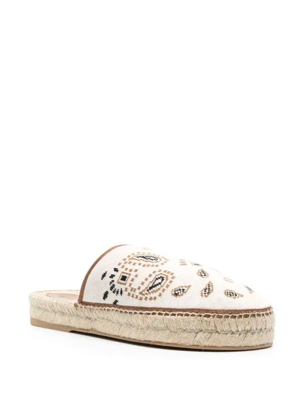 Alanui Bandana-jacquard Espadrilles - Neutrals