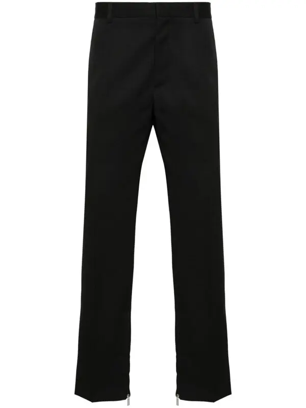 Off-White Logo-embroidered Slim-fit Trousers