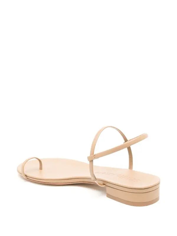 Studio Amelia Edith Leather Flat Sandals