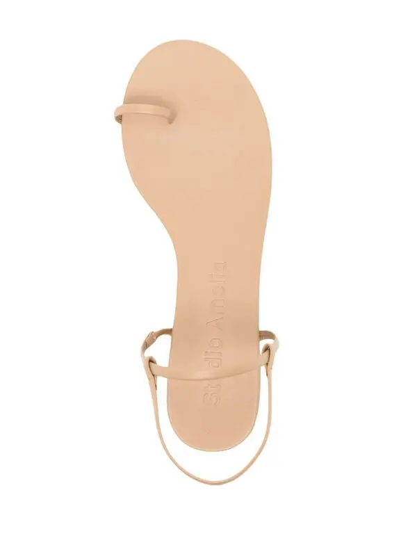 Studio Amelia Edith Leather Flat Sandals