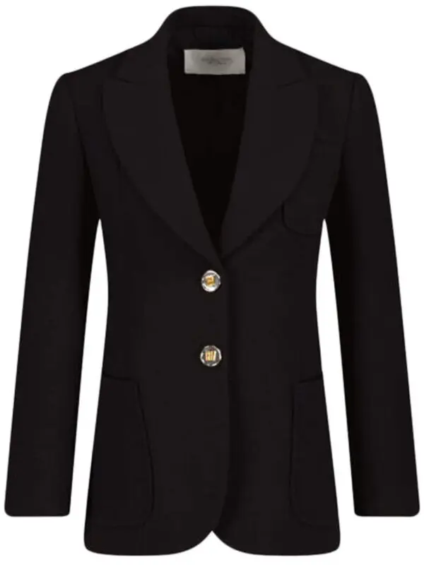 Giambattista Valli Embossed-button Single-breasted Blazer - Black