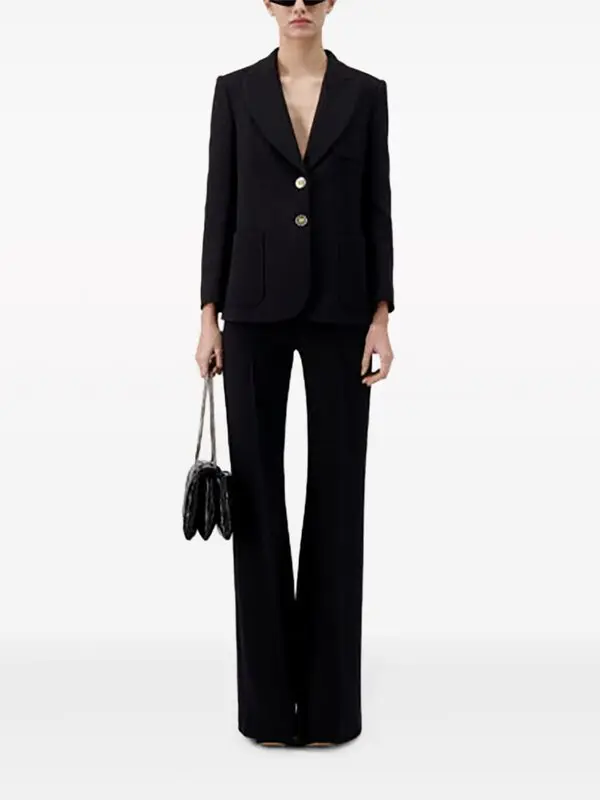 Giambattista Valli Embossed-button Single-breasted Blazer - Black