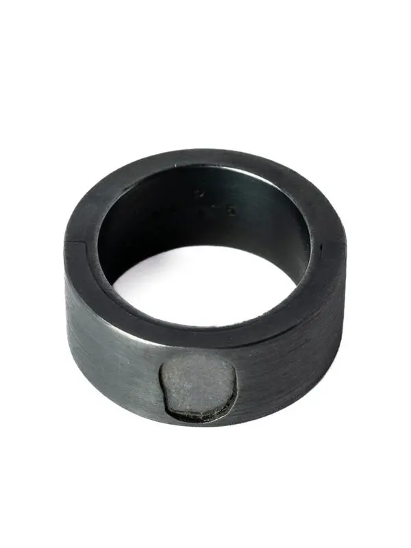 PARTS OF FOUR Sistema Sterling Silver Diamond Ring - Black
