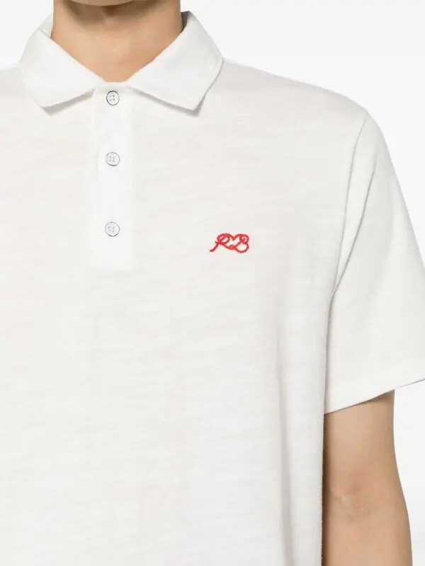 Rag & Bone Logo-embroidered Polo Shirt - White