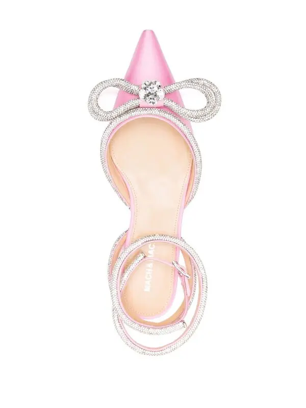 Mach & Mach Double Bow Flat Pumps - Pink