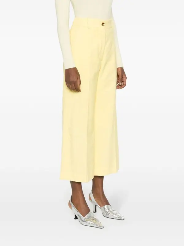 PATOU Towelling-finish Straight-leg Trousers - Yellow