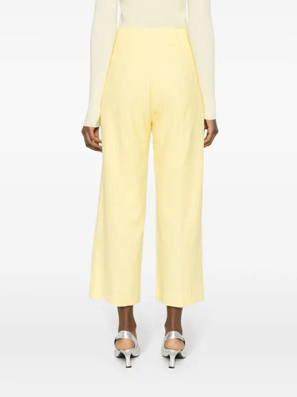 PATOU Towelling-finish Straight-leg Trousers - Yellow