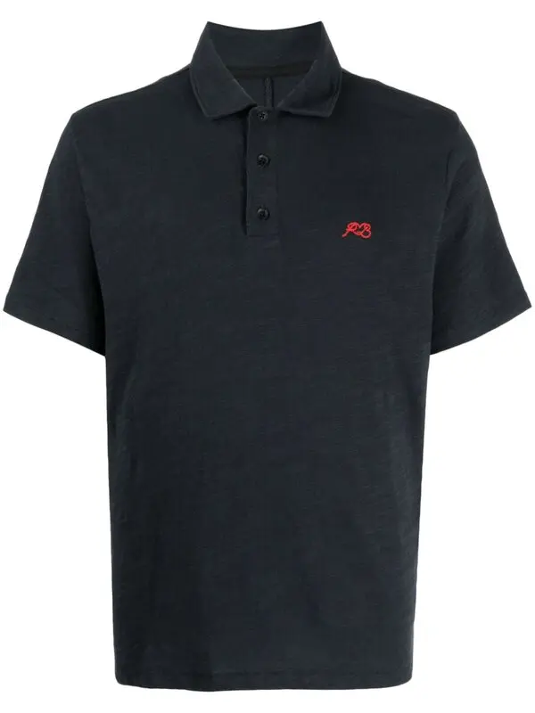 Rag & Bone Logo-embroidered Polo Shirt - Blue