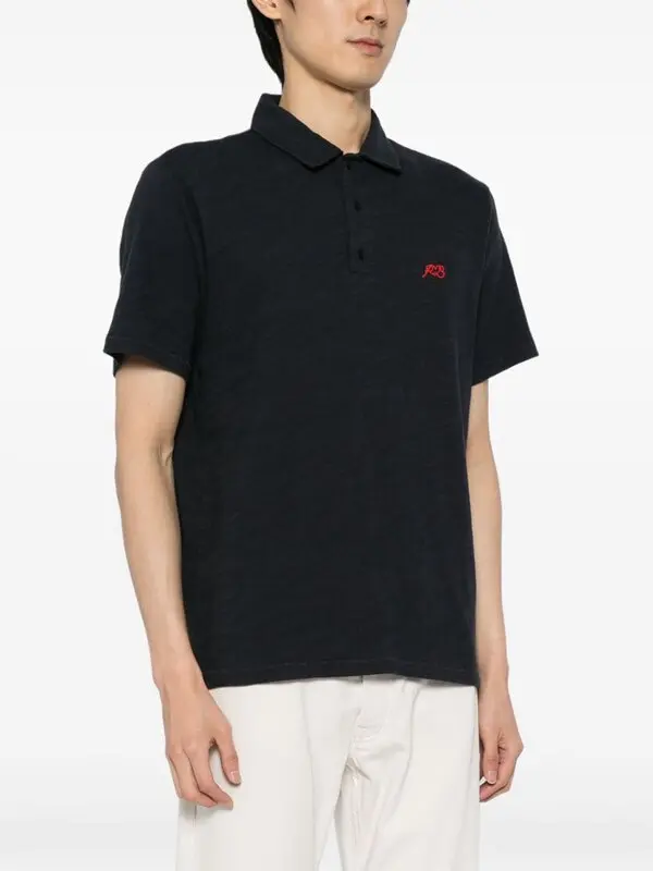 Rag & Bone Logo-embroidered Polo Shirt - Blue
