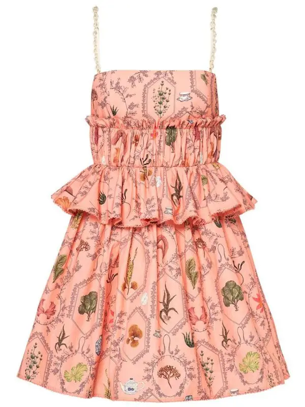 Agua Bendita Salvador Embroidered Mini Dress - Pink