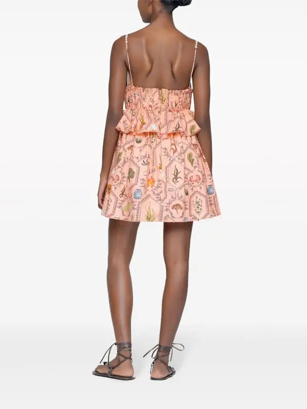 Agua Bendita Salvador Embroidered Mini Dress
