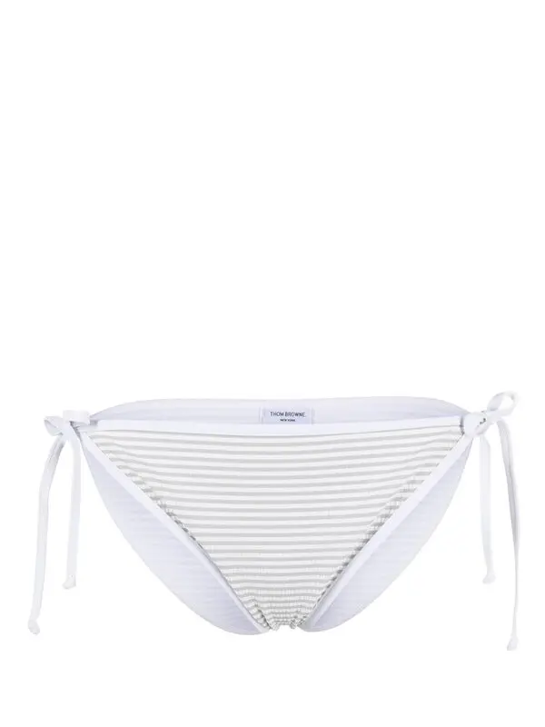Thom Browne Stripe-pattern Bikini Bottom - Grey