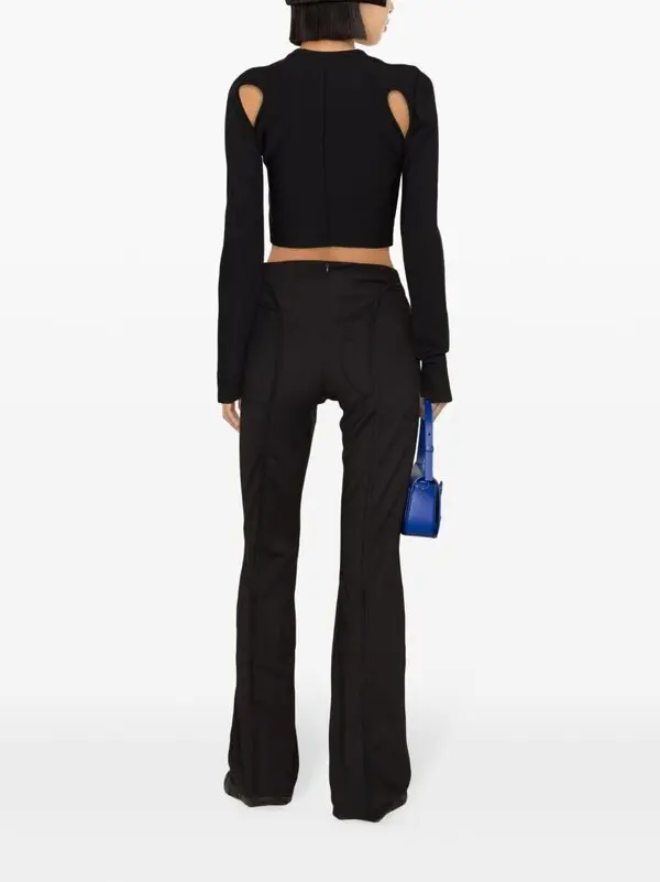 Off-White Cut-out Crop Top - Black