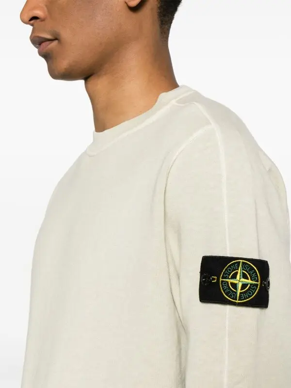 Stone Island Compass-badge Cotton Sweatshirt