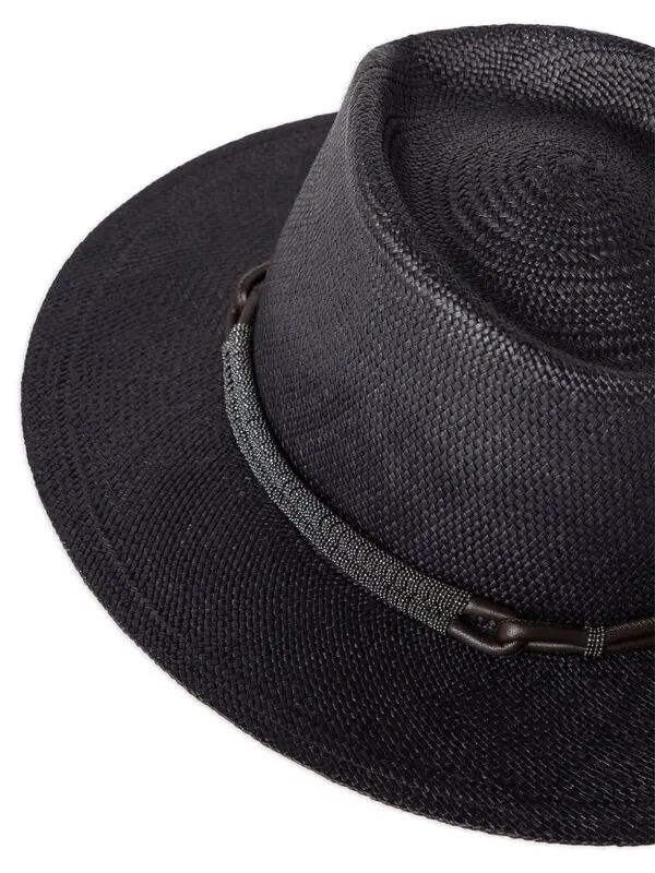 Brunello Cucinelli Straw Fedora Hat