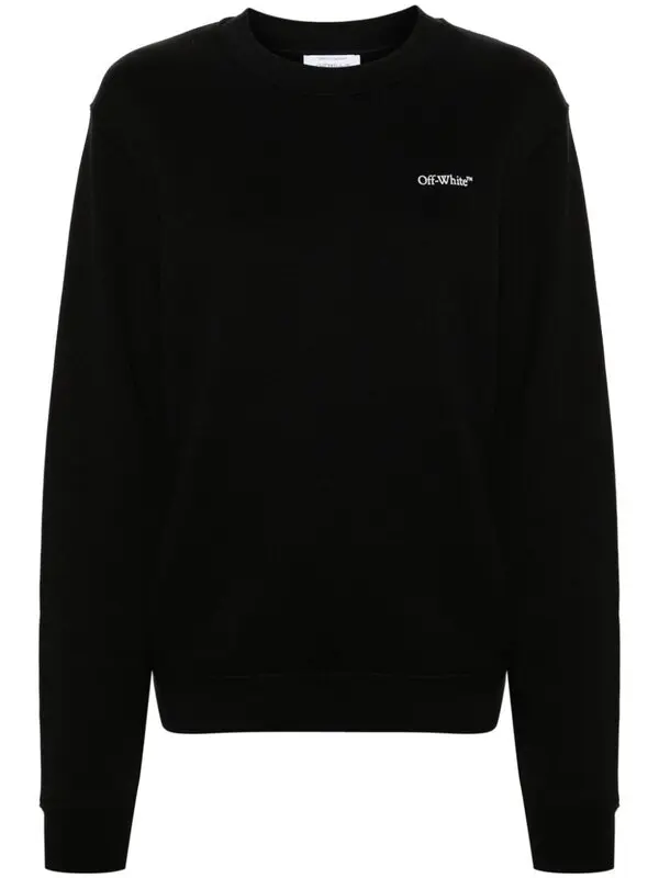 Off-White Arrows-print Cotton Sweatshirt - Black