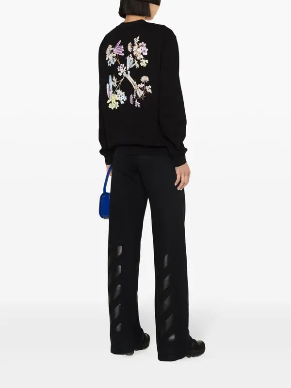 Off-White Arrows-print Cotton Sweatshirt - Black