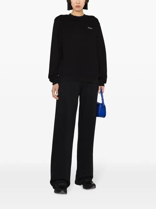 Off-White Arrows-print Cotton Sweatshirt - Black