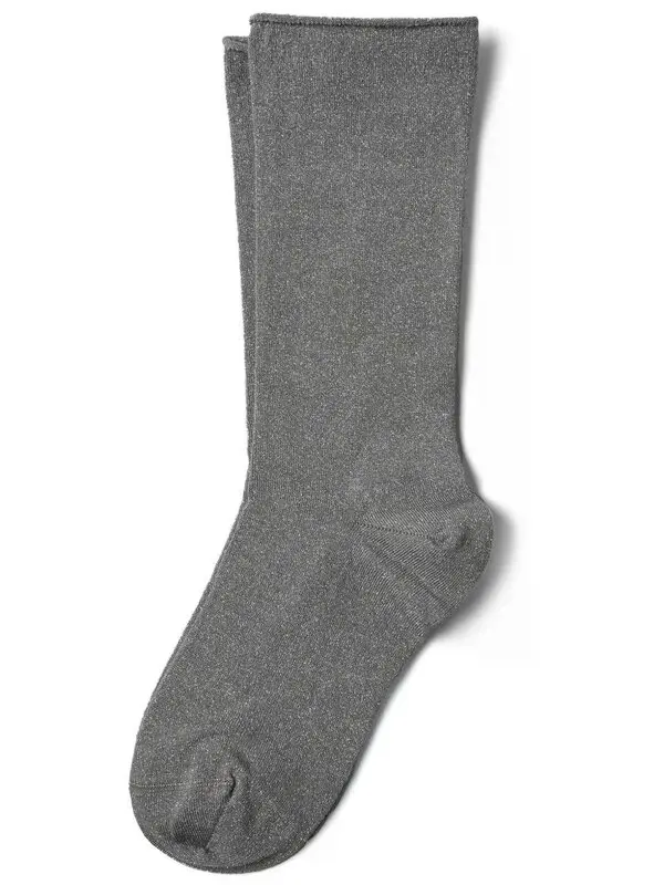 Brunello Cucinelli Lurex Cashmere Blend Ankle Socks - Grey