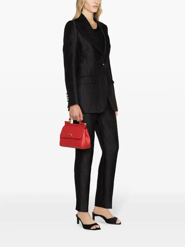 Dolce & Gabbana Floral-jacquard Blazer - Black