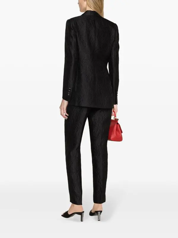 Dolce & Gabbana Floral-jacquard Blazer - Black