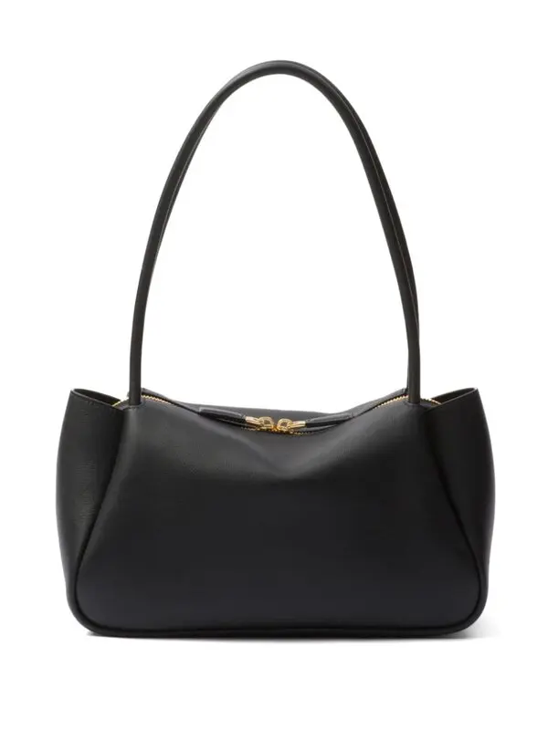 Prada Medium Leather Shoulder Bag - Black