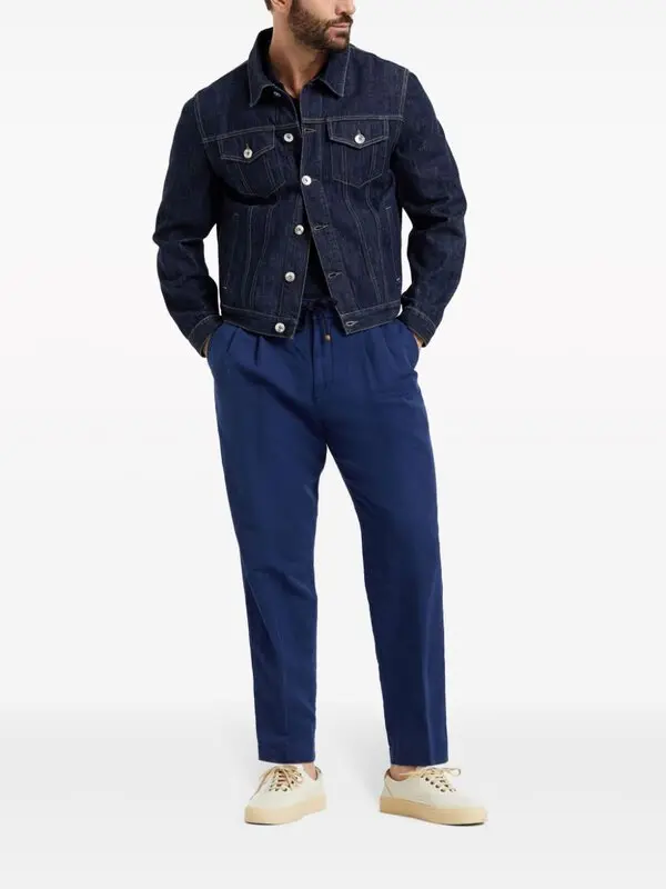 Brunello Cucinelli Pleated Linen-cotton Trousers