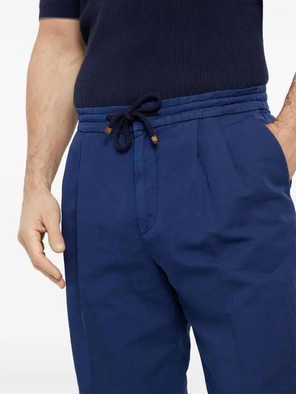 Brunello Cucinelli Pleated Linen-cotton Trousers