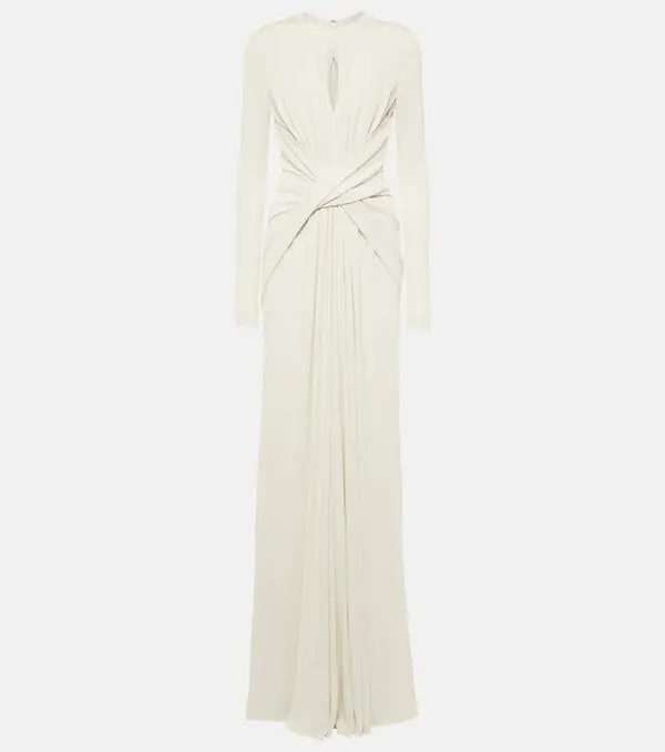 Elie Saab Gathered Cutout Gown