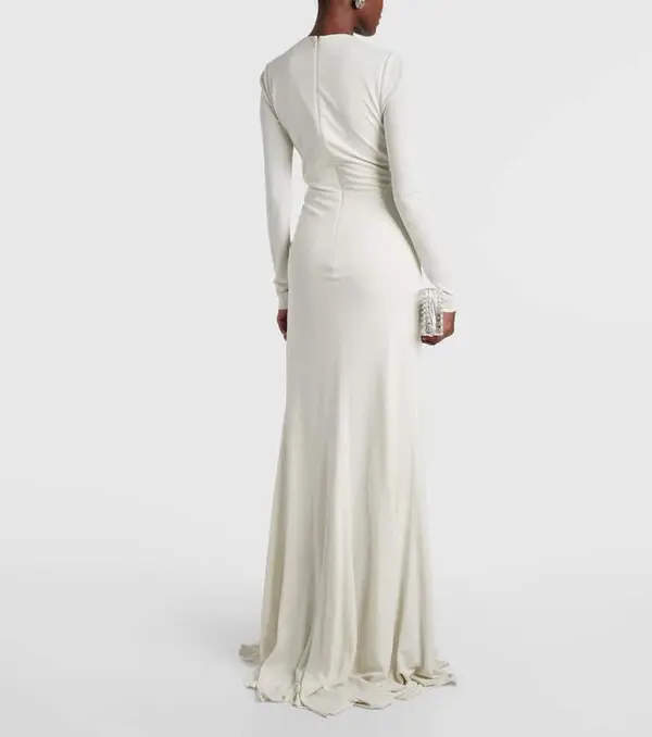 Elie Saab Gathered Cutout Gown