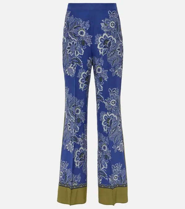 Etro Paisley High-rise Wide-leg Pants