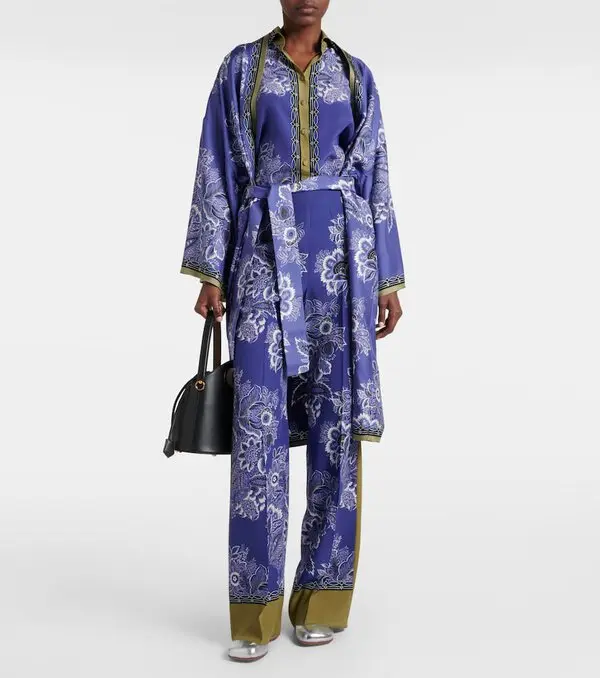 Etro Paisley High-rise Wide-leg Pants